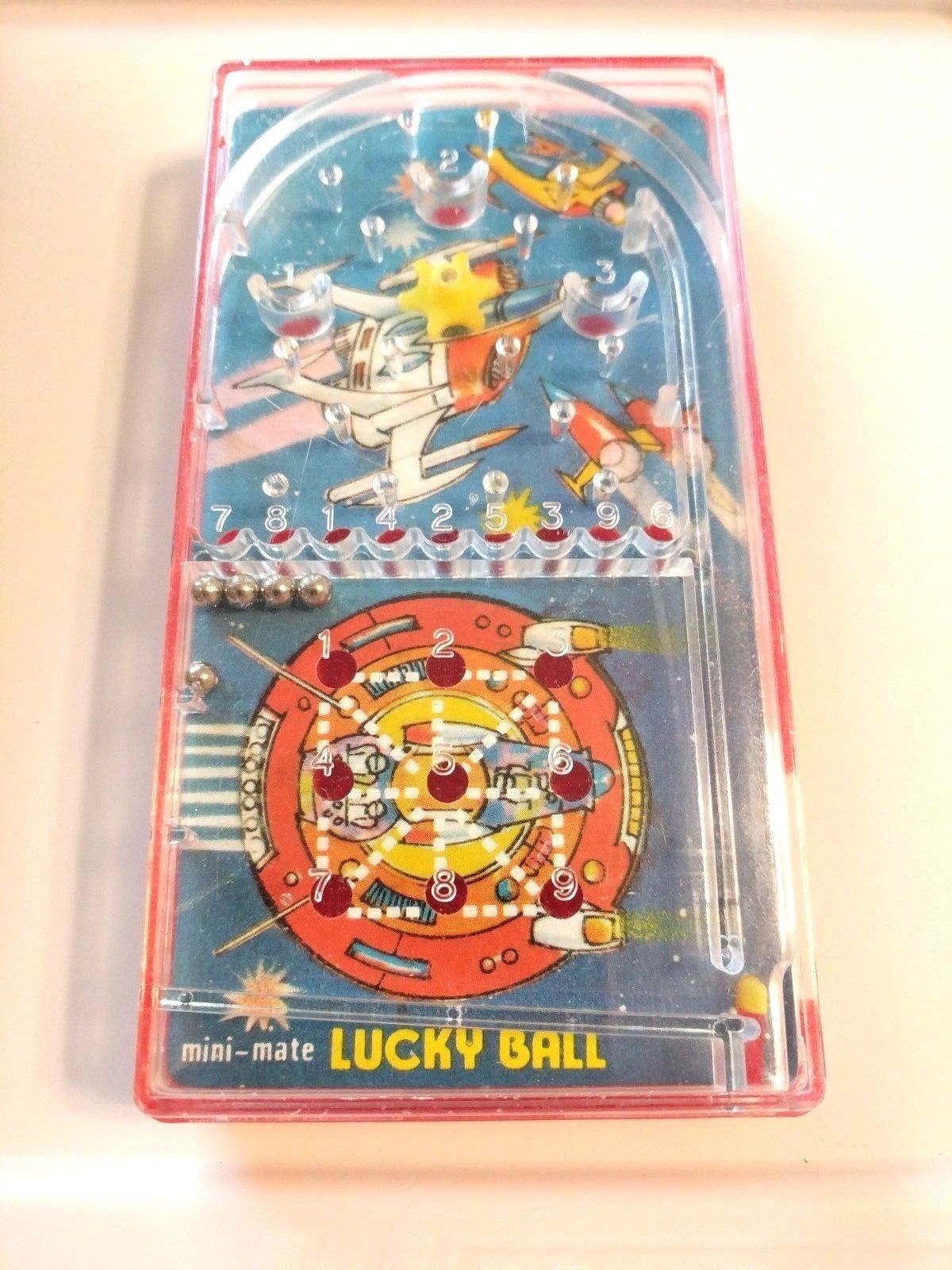 Vintage 1976 Mini Mate LUCKY BALL Handheld PINBALL GAME BLUEBOX ...