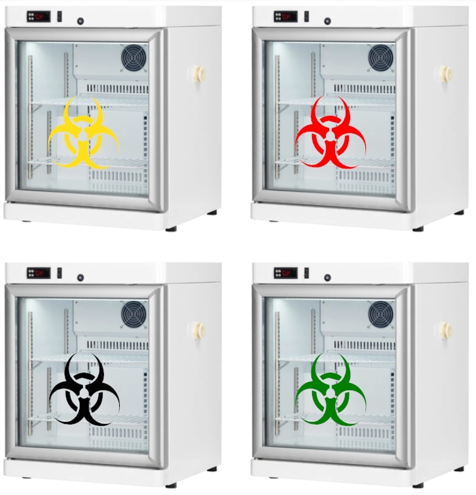 Biohazard Symbol Sign Vinyl Decal Sticker construction lab Refrigerator ...
