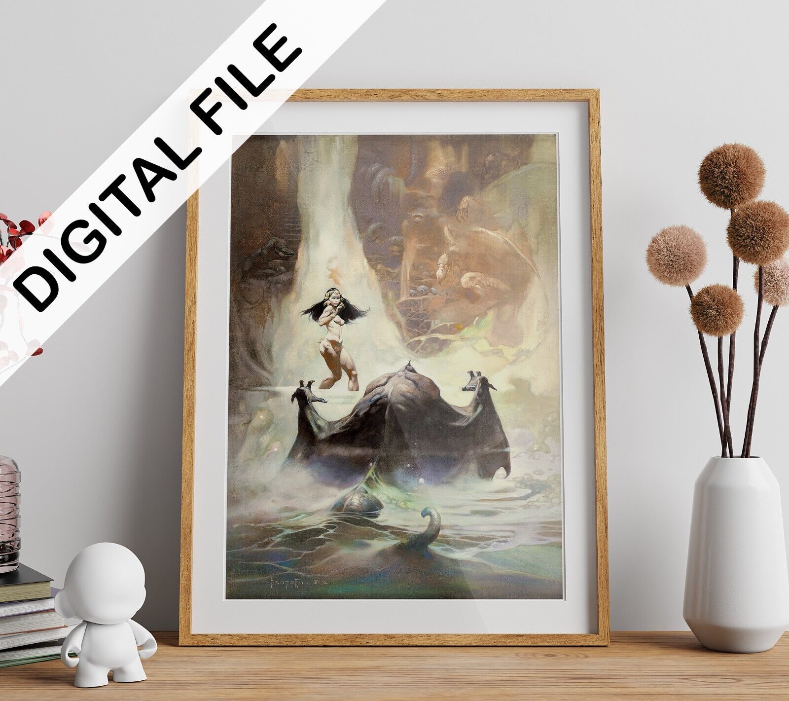 Frank Frazetta At The Earth's Core - 1974 - poster hq image ready to ...