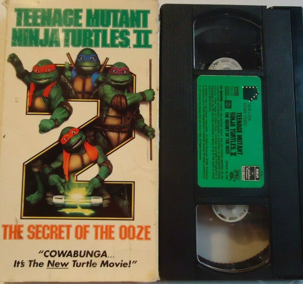 Teenage Mutant Ninja Turtles 2 VHS Tape NTSC (1991, PG) - VHS Tapes