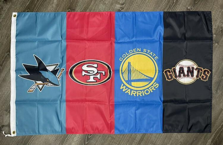 Golden State Warriors San Francisco 49ers Giants Sharks Flag 3x5ft ...