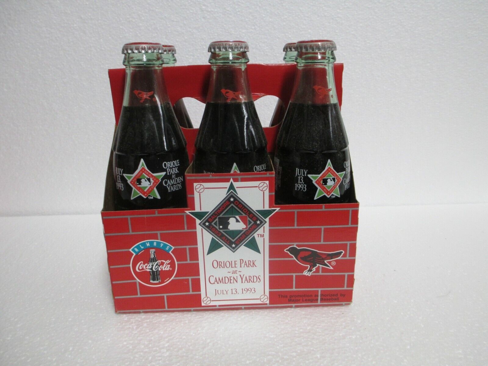 Coca-Cola 1993 Oriole Park at Camden Yards Coke Bottle Carton - Bottles
