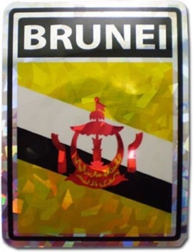 RFCO Brunei Country Flag Reflective Decal Bumper Sticker Best Garden ...