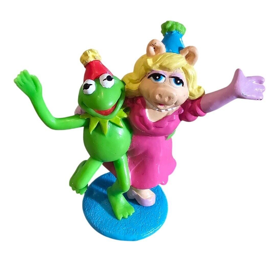 Kermit the Frog Miss Piggy Applause PVC Figure Cake Topper Muppets Vtg ...
