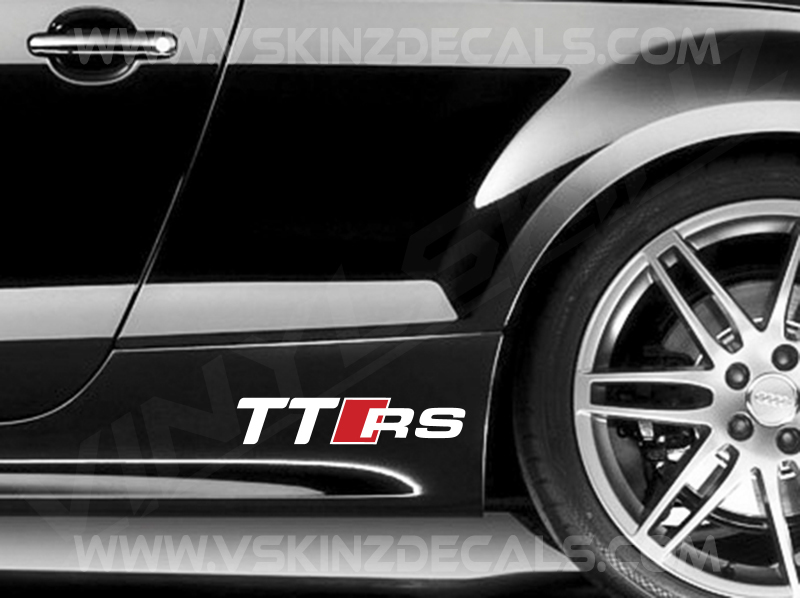 Audi TTRS Logo Premium Cast Skirt Decals Kit Stickers TT S-line Quattro ...