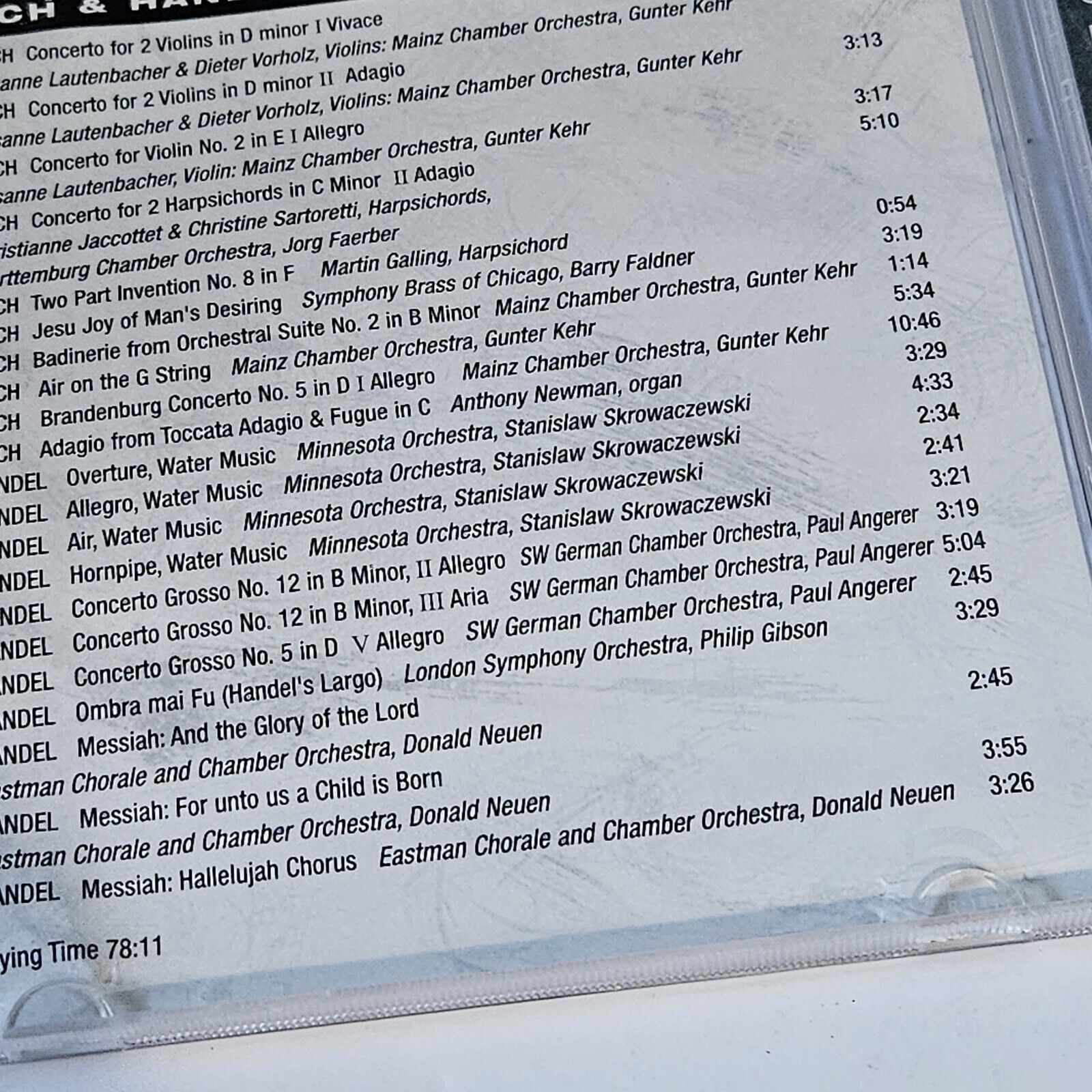 BACH & HANDEL Back 2 Back CD Greatest Classics Explore 2 Great ...