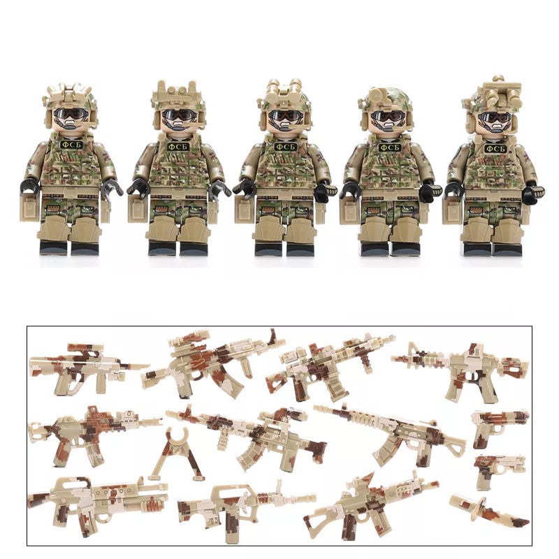 5pcs Russian Federal Security Service FSB Alpha Group Minifigures ...