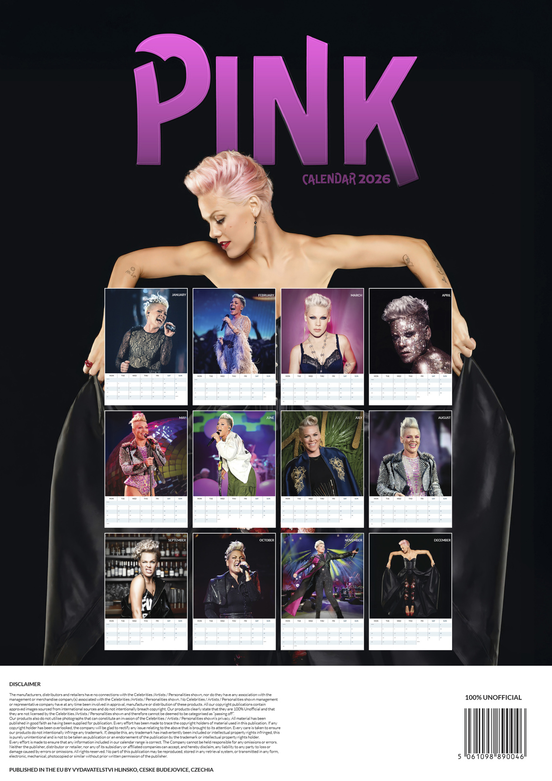 Pink 2026 Calendar – A Year of Bold Attitude, Iconic Performances and ...