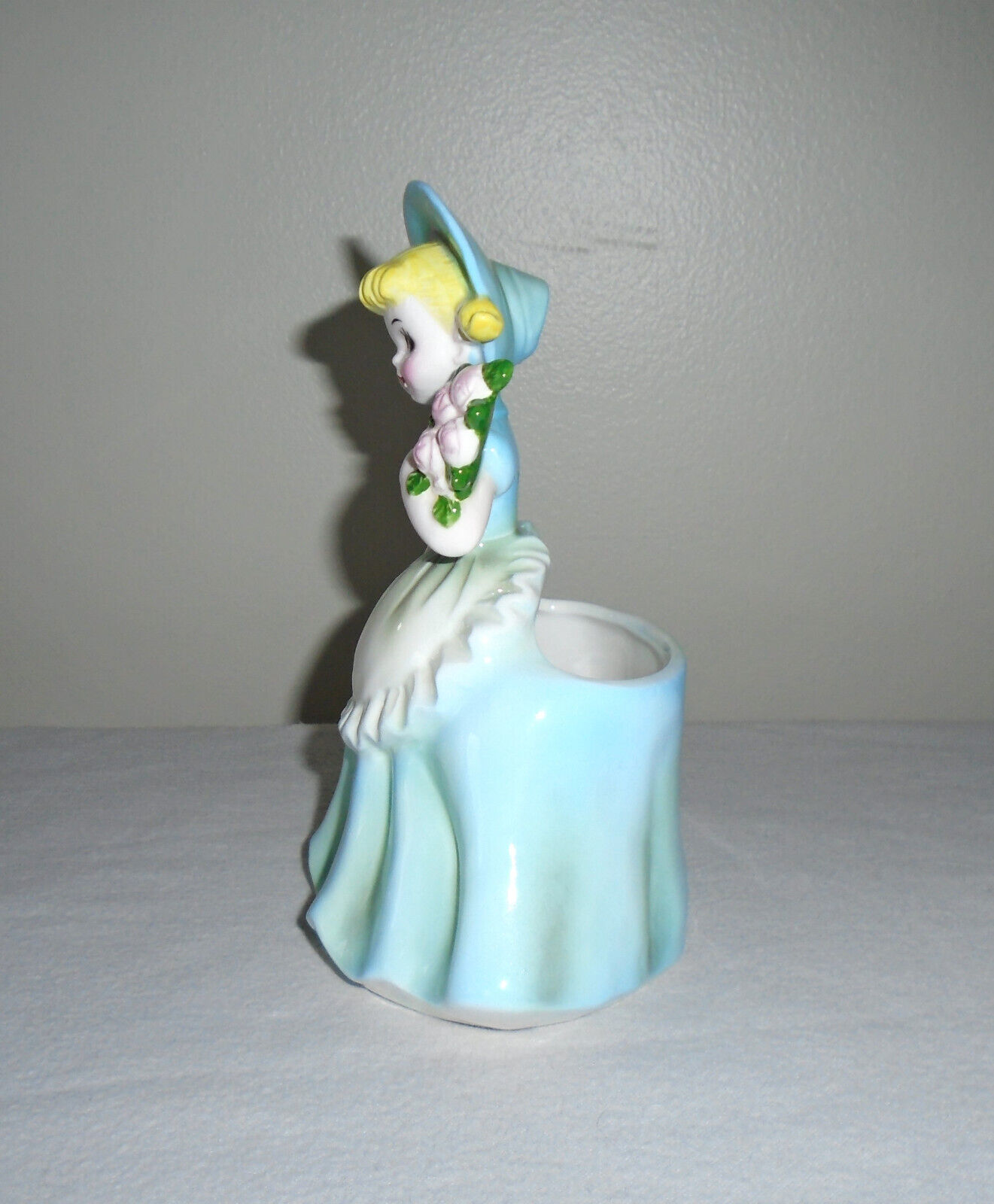 Napco Springtime Girl Figurine Planter Blue and 50 similar items