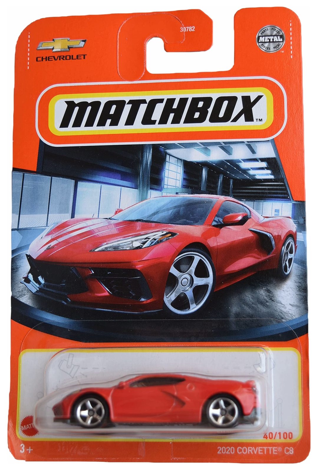 Matchbox 2020 Corvette C8, [red] 40/100 Metal Parts - Formula 1 Cars