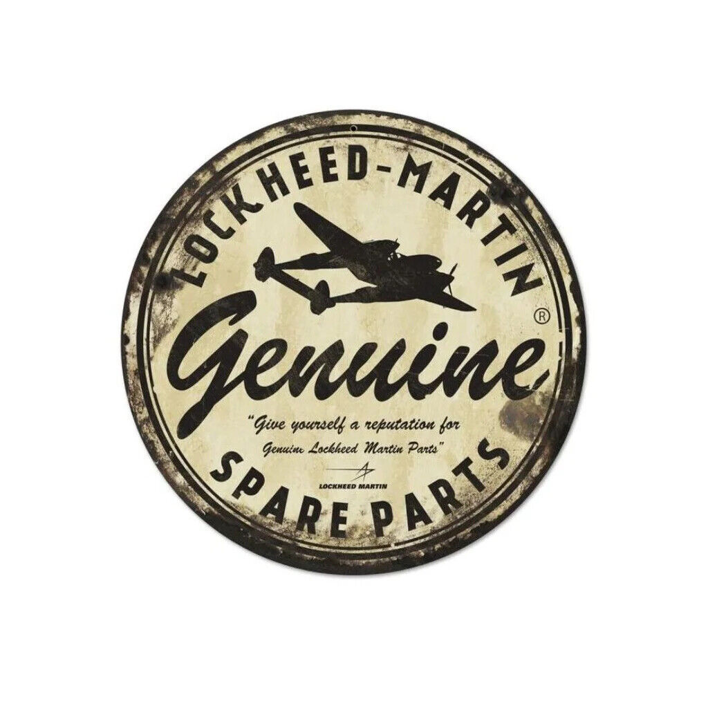 Funny Lockheed Martin plane spare parts faux vintage ad steel metal ...