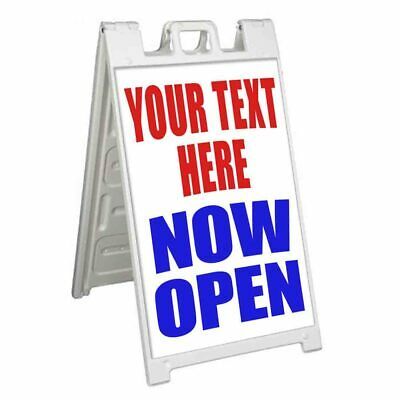 CUSTOMIZABLE NOW OPEN Signicade 24x36 Aframe Sidewalk Sign Banner Decal ...