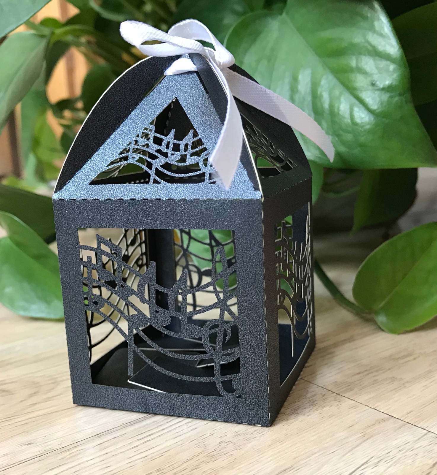 100pcs Black Music Note Laser Cut gift boxes,Laser Cut Wedding favor ...