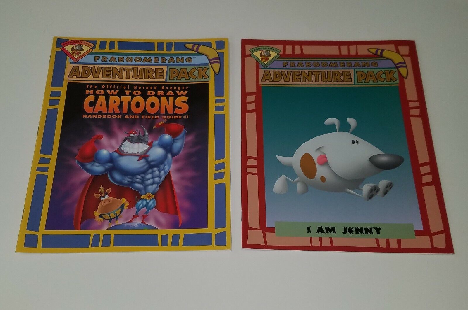 2 NEW Fraboomerang Activity Workbooks How To Draw Cartoons I Am Jenny ...