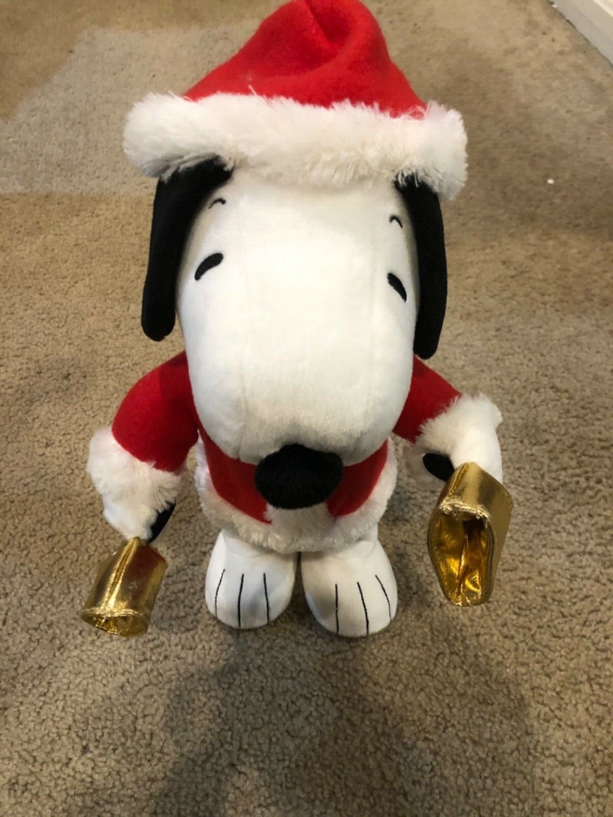 Hallmark Bell Ringer Snoopy Peanuts Animated Musical Plush Stuffed ...