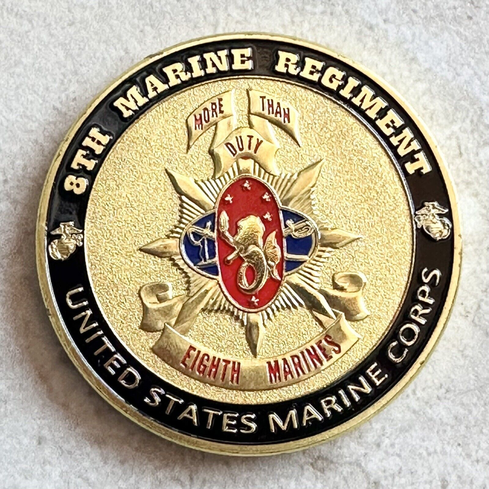 US MARINE CORPS - 8th MARINE REGIMENT Challenge Coin USMC - Current ...