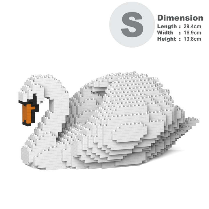 Swan Sculptures (JEKCA Lego Brick) DIY Kit - Building Toy Complete Sets ...