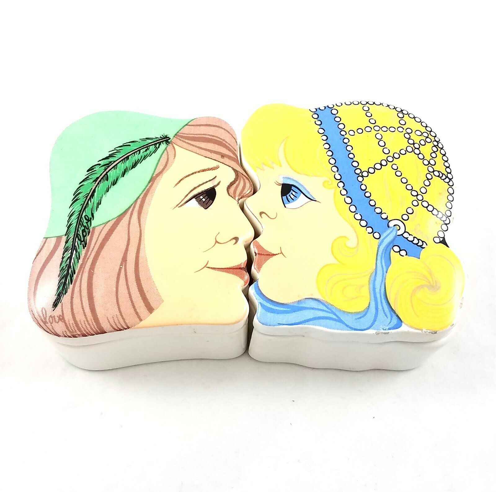 Vintage 1976 Aldon Interlocking Trinket Jewelry Boxes Robin Hood Maid ...