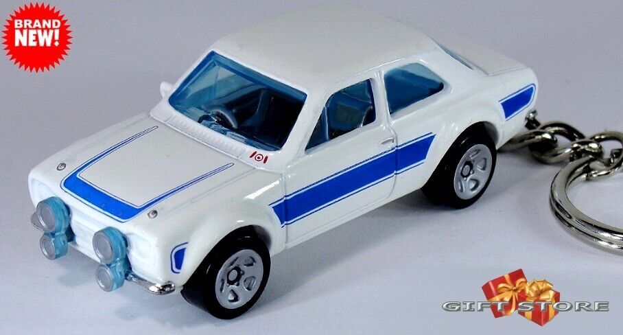RARE KEY CHAIN WHITE FORD ESCORT RS RS1600~RS1800~RS2000 CUSTOM LIMITED ...
