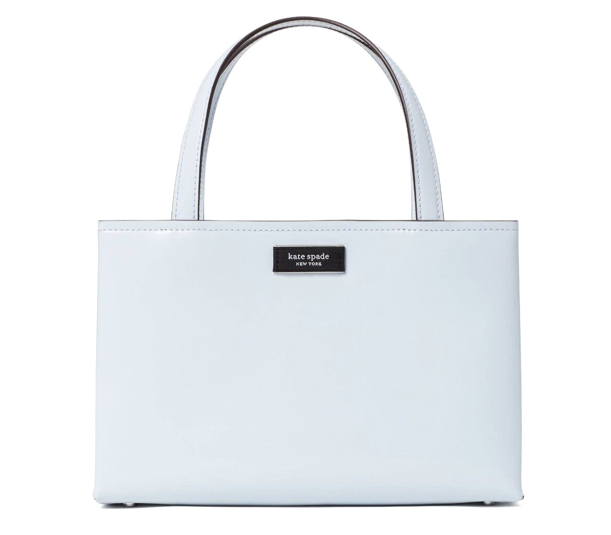 New Kate Spade Sam Icon Spazzolato Leather Small Tote Watercolor Blue ...