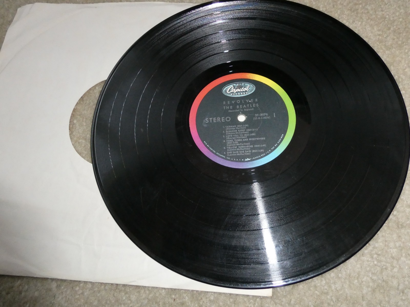 Vintage 1960s Capitol Beatles Revolver Vinyl Record ST-2576 #2 - Vinyl ...