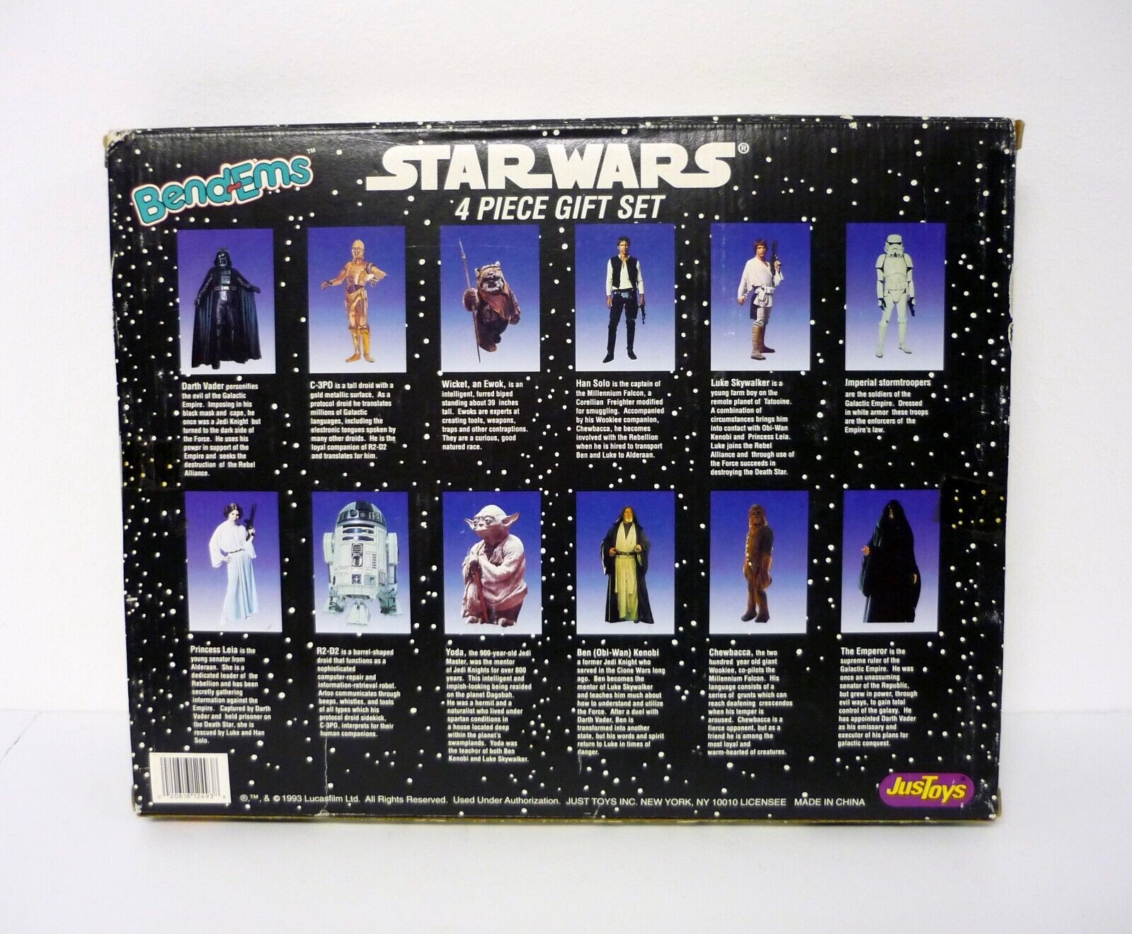 Star Wars Bend Ems 4 Piece Gift Set Justoys Bendable Poseable Action