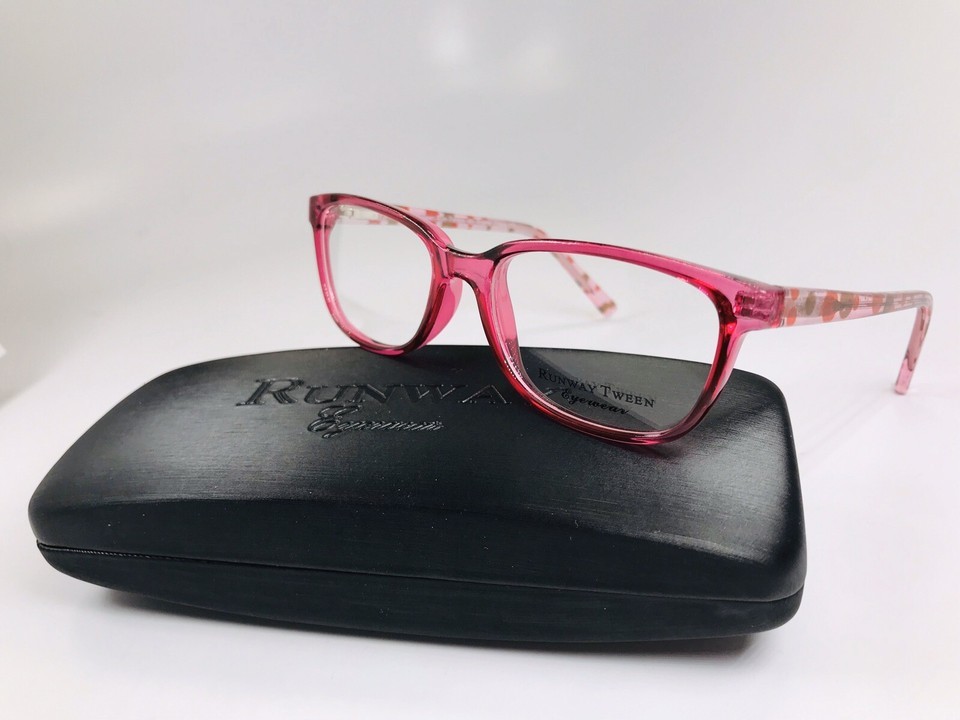 New Designer Inspired Runway Tween #40 Pink Eyeglasses 46mm with Case ...