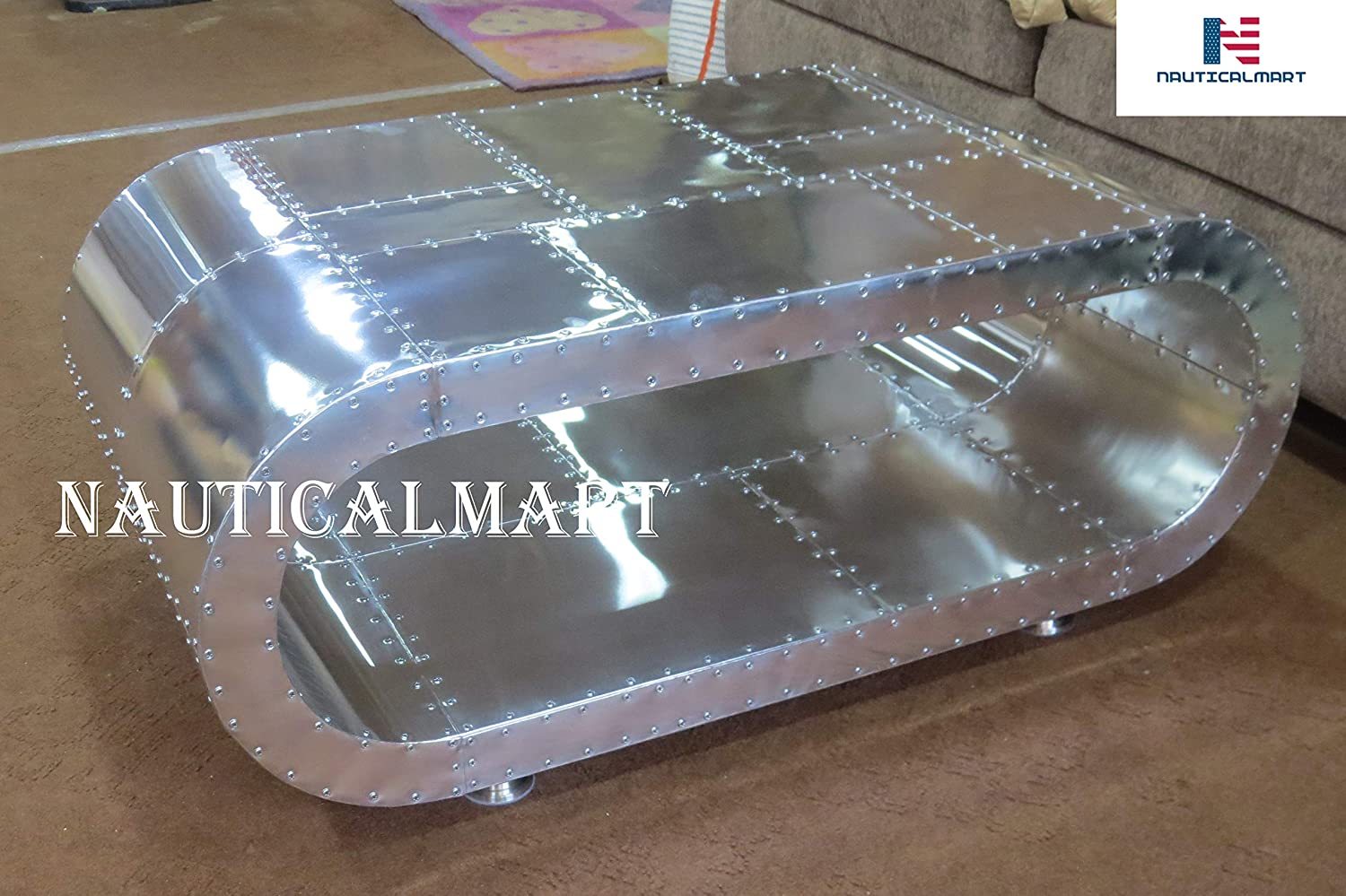 NauticalMart Coffee Table Black Hawk Aluminum Furniture Home & Office ...