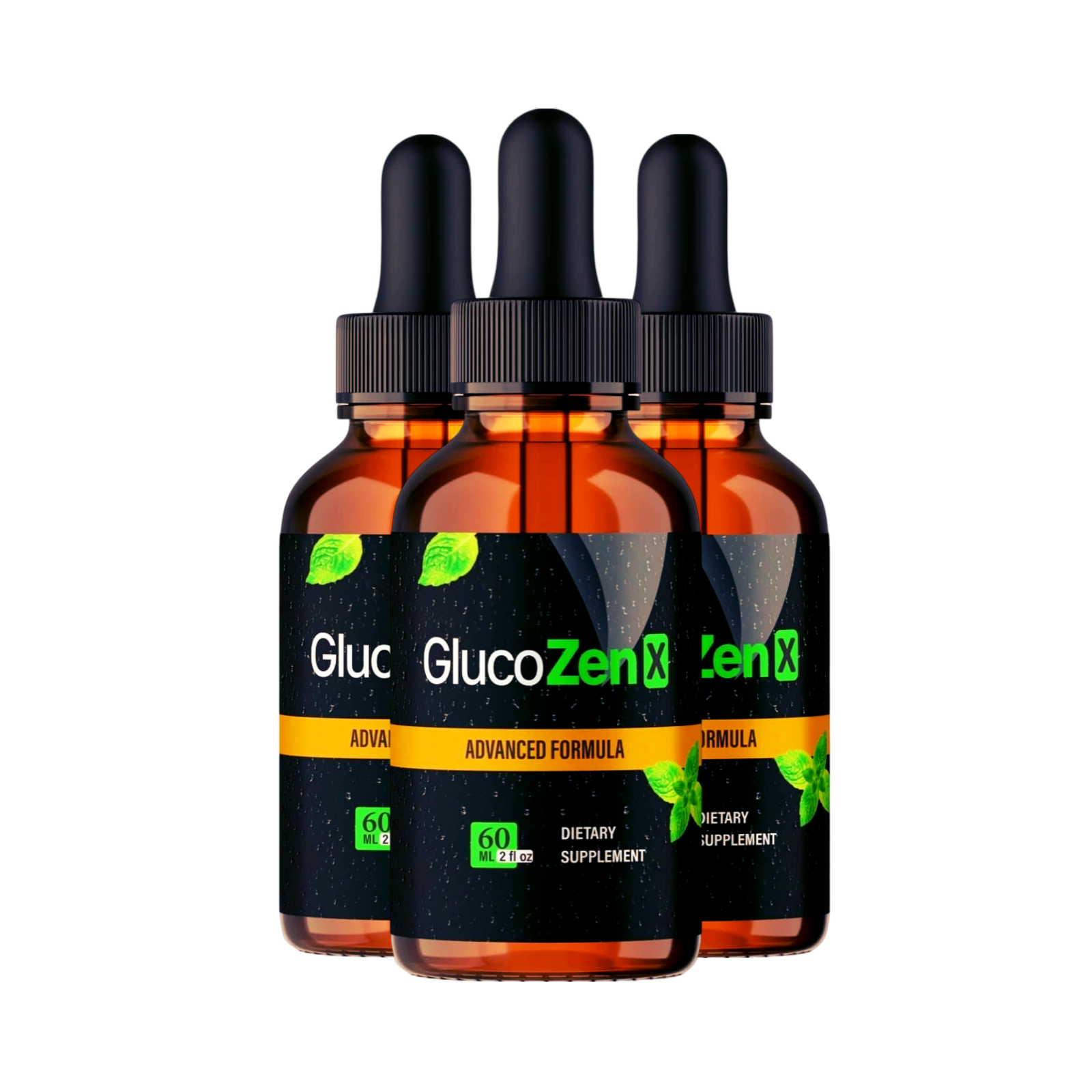 (3-Pack) GlucoZenX Drops - Gluco Zen X Liquid Drops, All Natural ...