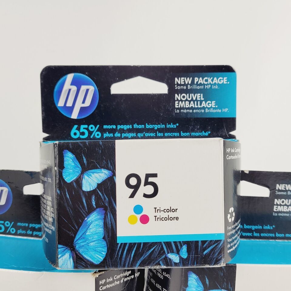 3x Genuine HP 95 Ink Cartridge DesignJet 5940 Deskjet 5745 6830 ...