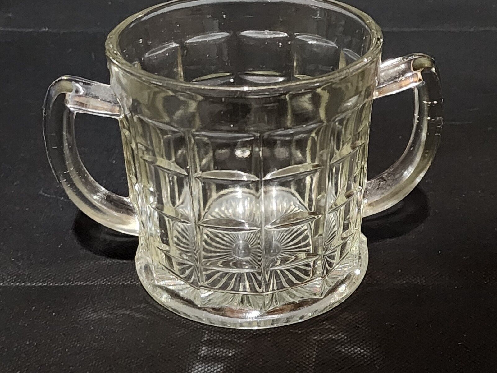 Vintage Marked HAZEL ATLAS Depression Era COLONIAL BLOCK Glass Open ...