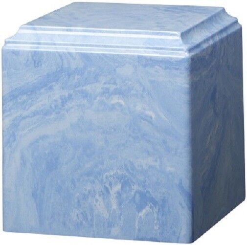 Large/Adult 280 Cubic Inch Wedgewood Cultured Marble Cube Cremation Urn ...