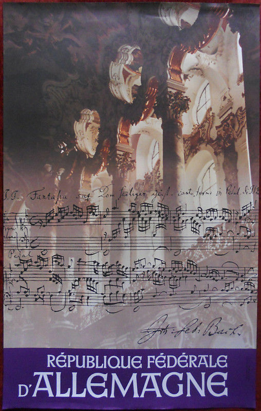 Original Poster Germany Allemagne Bach Notation Music - Other