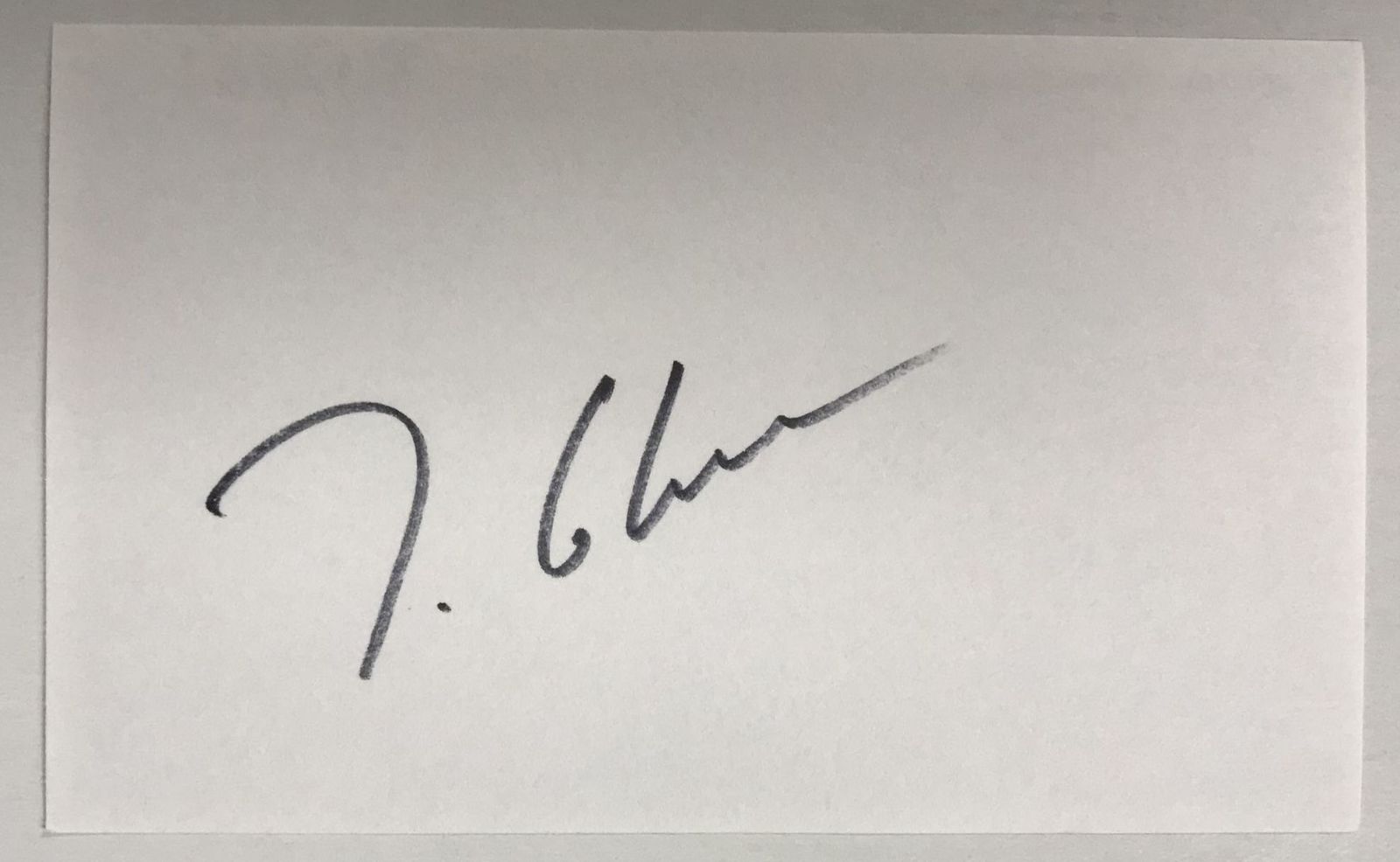 Tom Glavine Signed Autographed 3x5 Index Card - Baseball HOF - Index Cards