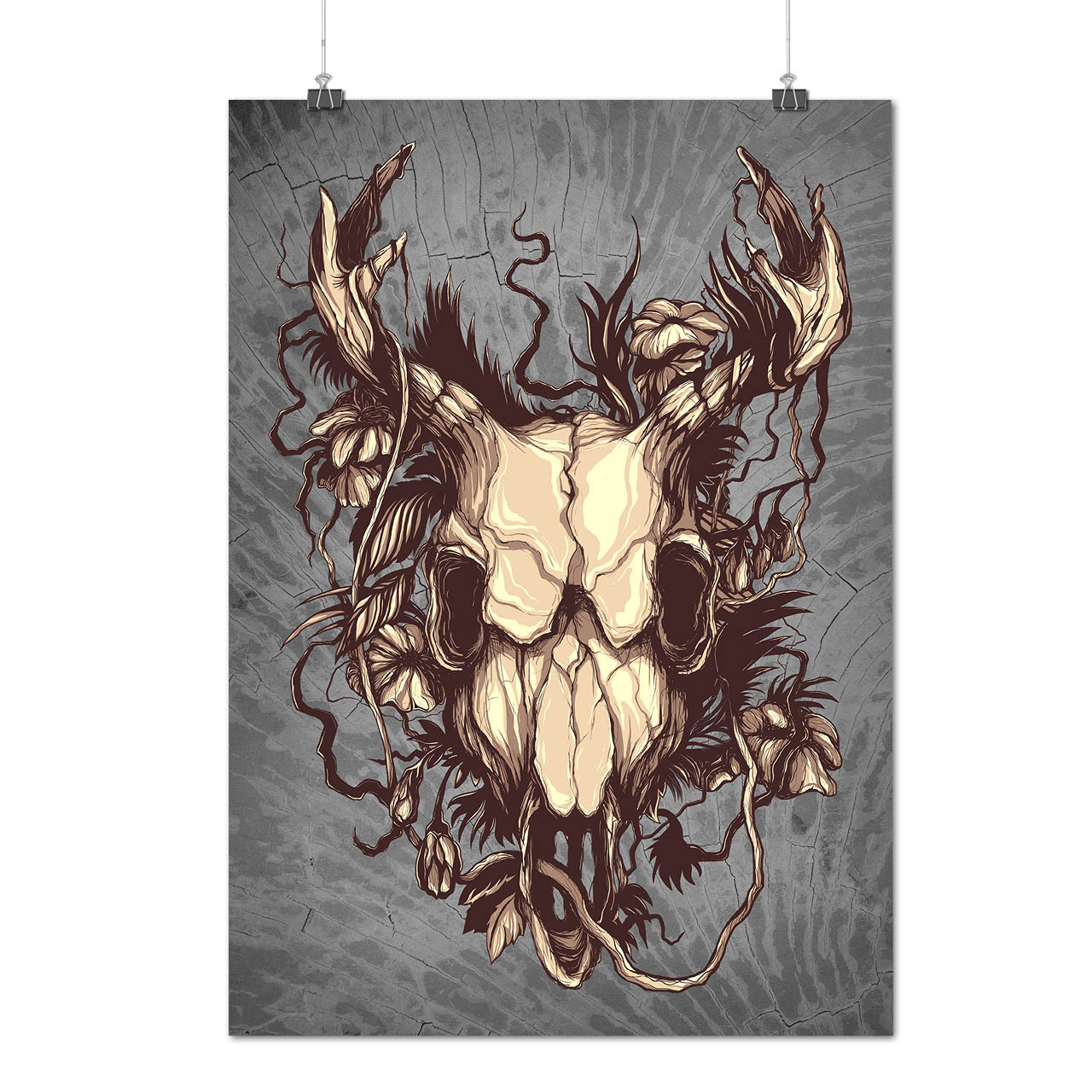 Beast Skull Art Fashion Matte/Glossy Poster A0 A1 A2 A3 A4 | Wellcoda ...