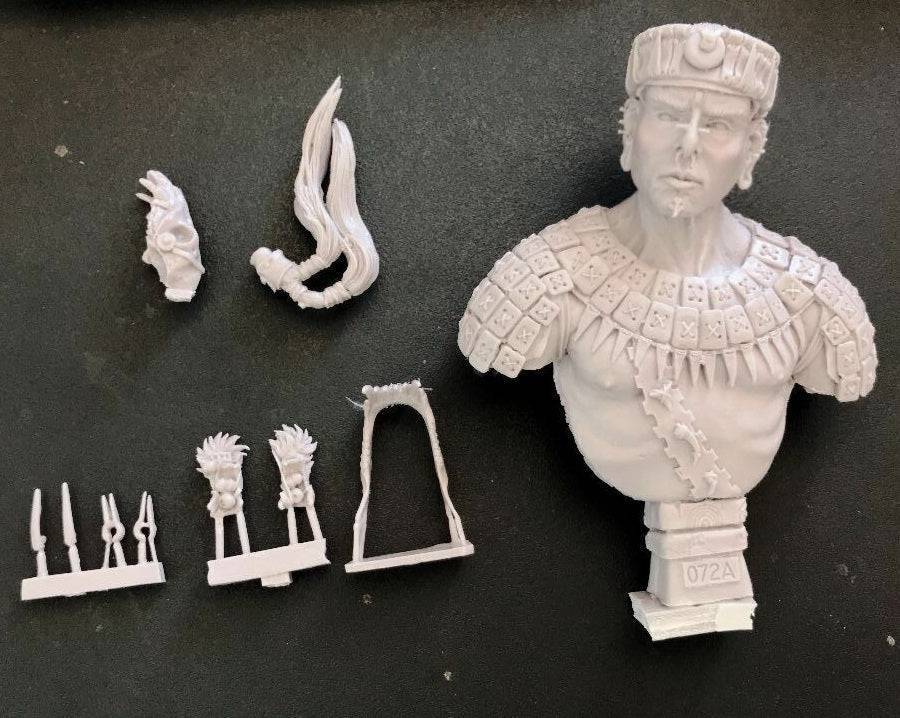 1/9 BUST Resin Model Kit Inca Warrior Mayan Native American Indian ...