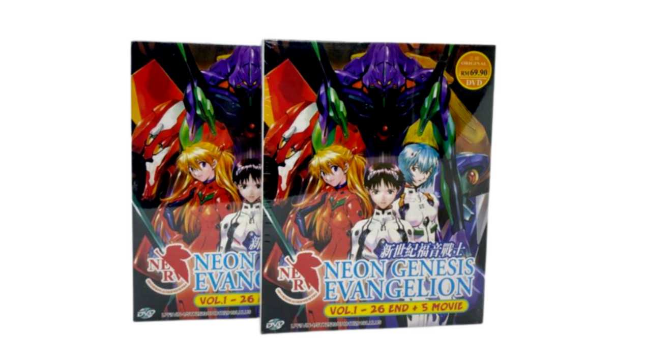 DVD Anime Neon Genesis Evangelion Complete Series Eps 1-26 + 5 Movies ...