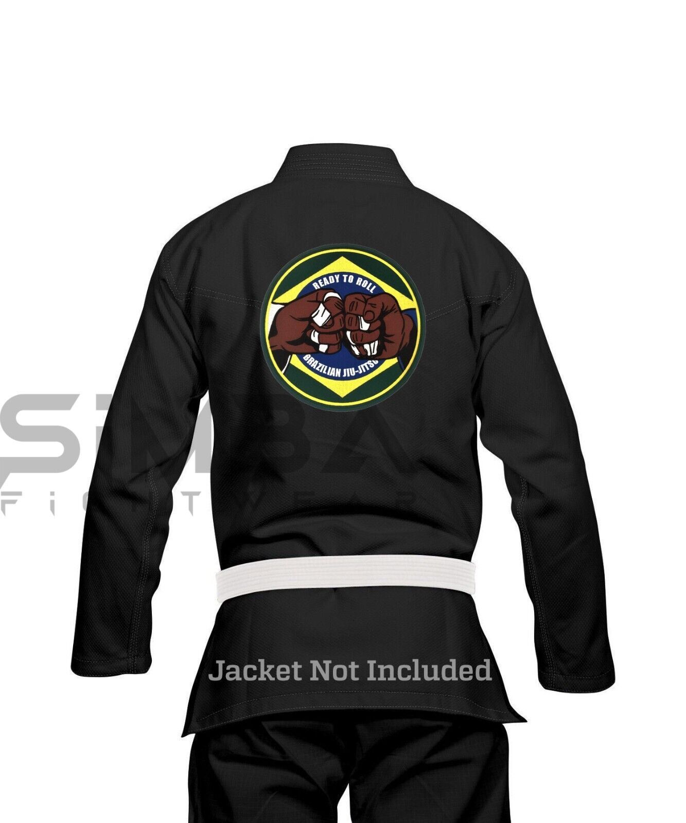 10 Inches READY TO ROLL Bjj Embroidery Patch Brazilian Jiujitsu Kimono ...