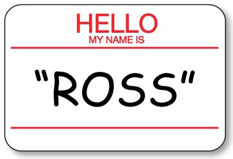 ROSS from FRIENDS TV series Magnetic Fastener Name Badges Halloween ...