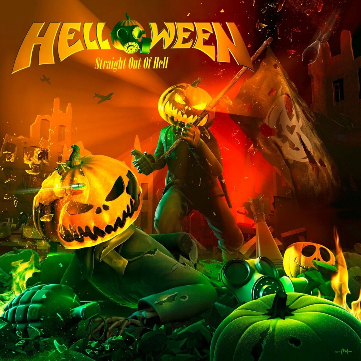 HELLOWEEN Straight Out of Hell BANNER 3x3 Ft Fabric Poster Flag album ...