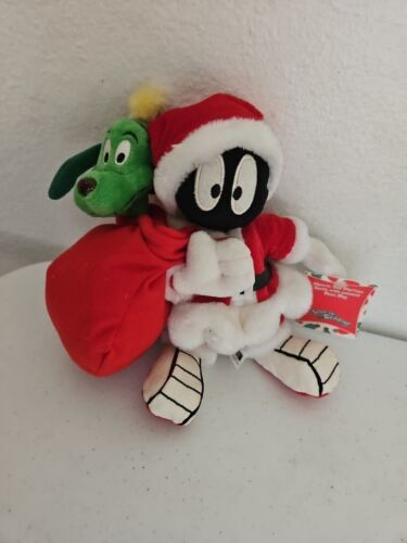 Looney Tunes Marvin the Martian Santa with Present Bean Bag Plush ...