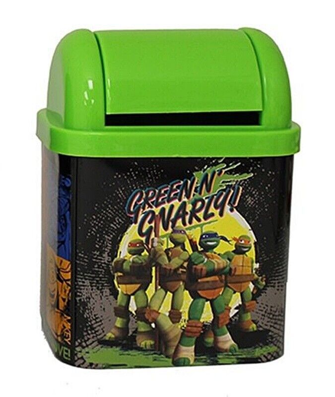 The Teenage Mutant Ninja Turtles Flip Lid Desktop Mini Trashcan Tin ...