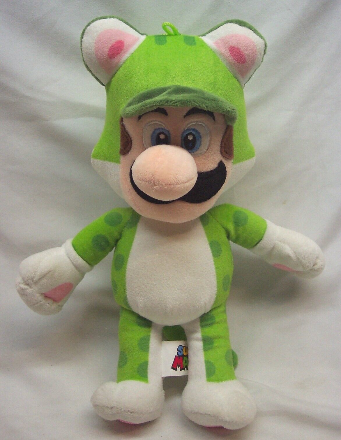 Super Mario Bros. 3D LUIGI IN GREEN NEKO CAT SUIT 12" Plush STUFFED ...