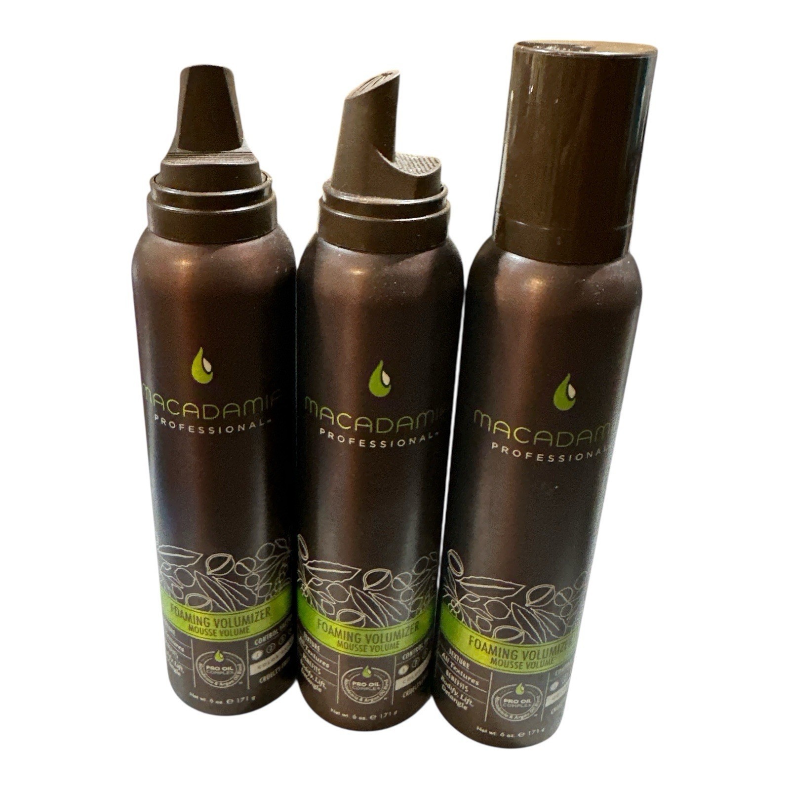 3 Macadamia Professional Foaming Volumizer Mousse Volume Full Sz 6 oz ...