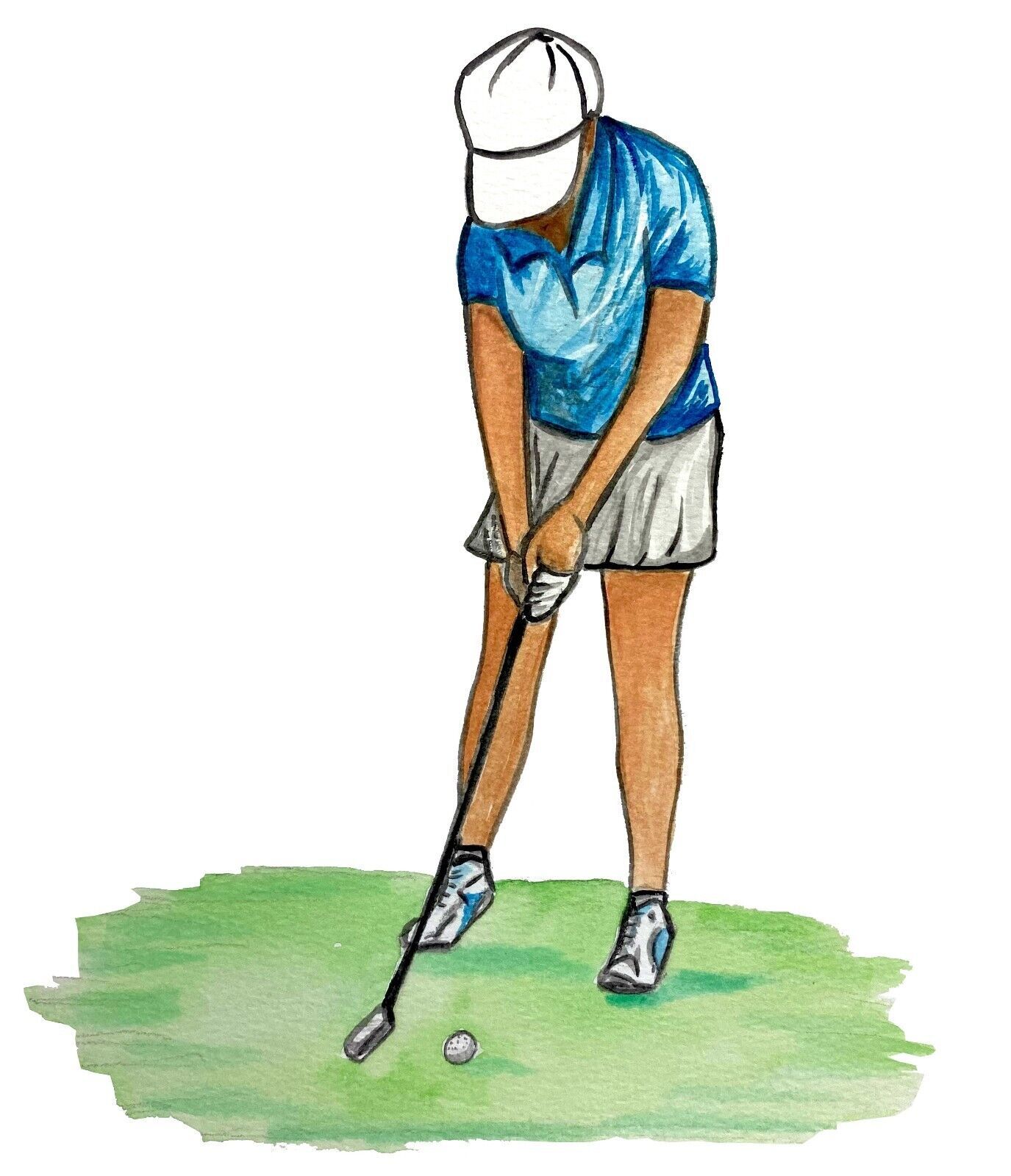 Female Golfer Putting Decal/Sticker Auto Camper Tailgate Hood - Decals ...