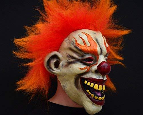 Acid Tactical Scary Creepy Halloween Clown Evil Latex Mask - Flame ...