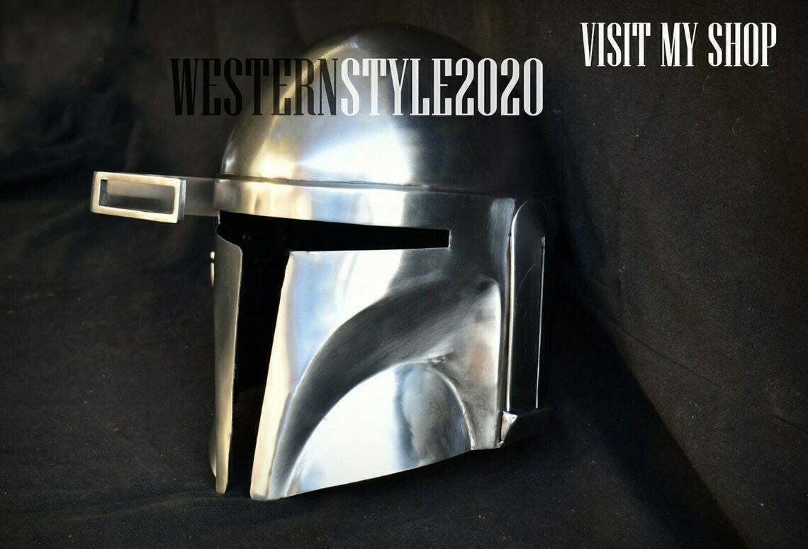 Medieval Larp Metal Mandalorian Helmet Famous Star Wars Series- show ...