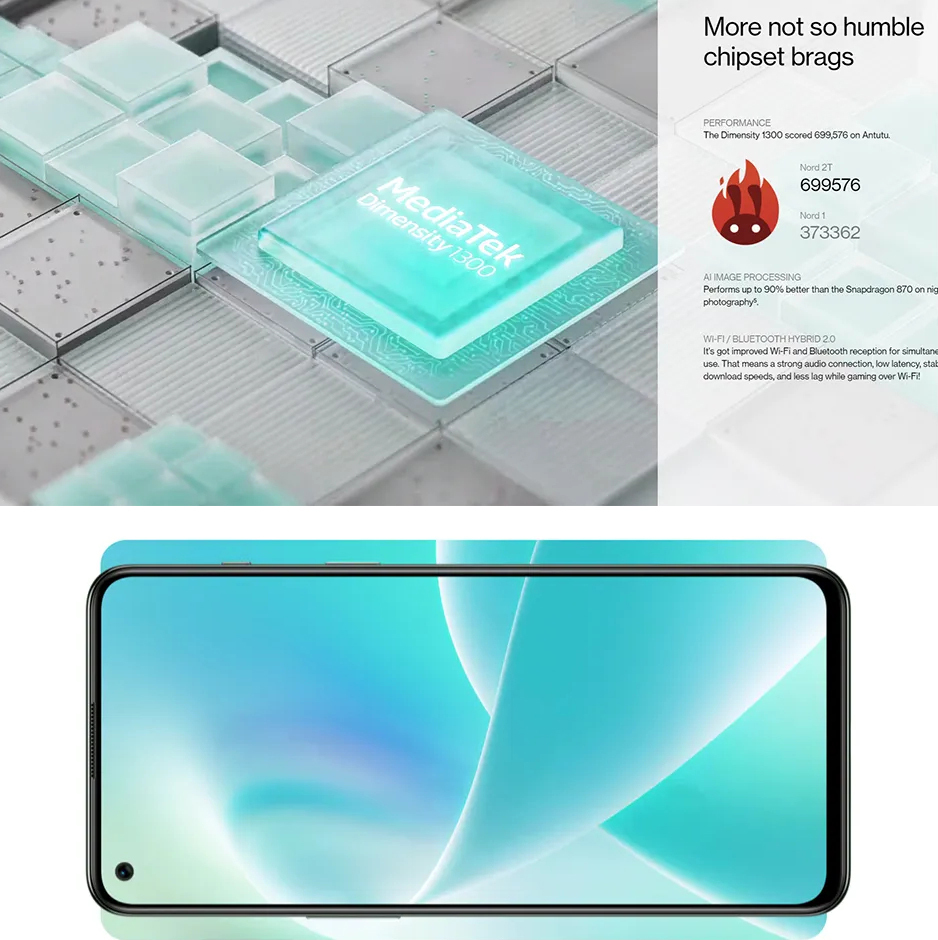 ONEPLUS NORD 2T 5G 8gb 128gb Octa-Core 6.43" Fingerprint Dual Sim ...