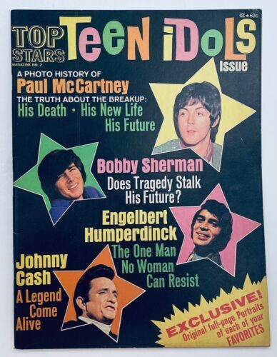 VTG Teen Idols Magazine 1970 #2 Paul McCartney, Bobby Sherman No Label ...