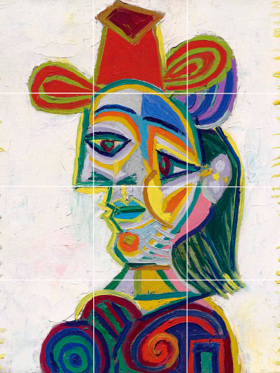 pablo picasso buste de femme ceramic tile mural backsplash - Floor ...